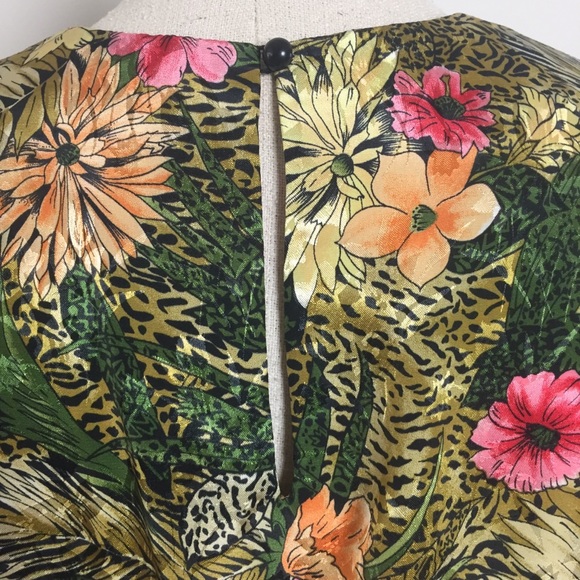 Vintage | Dresses | Vintage Jungle Print Dress | Poshmark